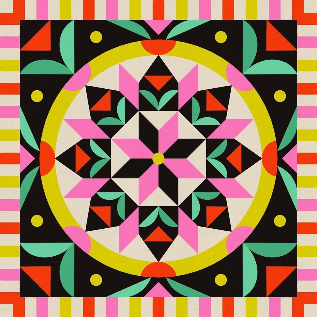 Solve Geometry Art jigsaw puzzle online with 100 pieces