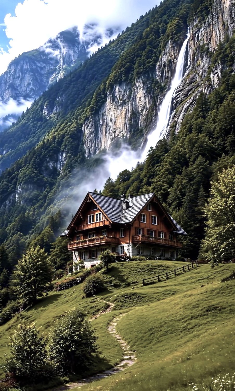 Solve A traditional alpine chalet in Mürren, Switzerland jigsaw puzzle ...
