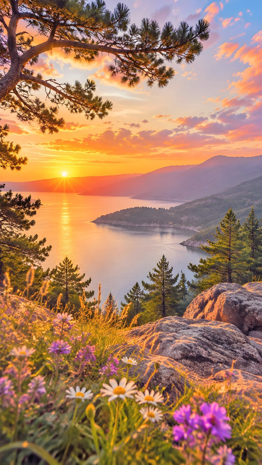 Solve Sunset, resizable 15 to 375 pieces jigsaw puzzle online with 66 ...